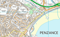 Penzance, Newlyn and Mousehole Coastal Area Map– I Love Maps