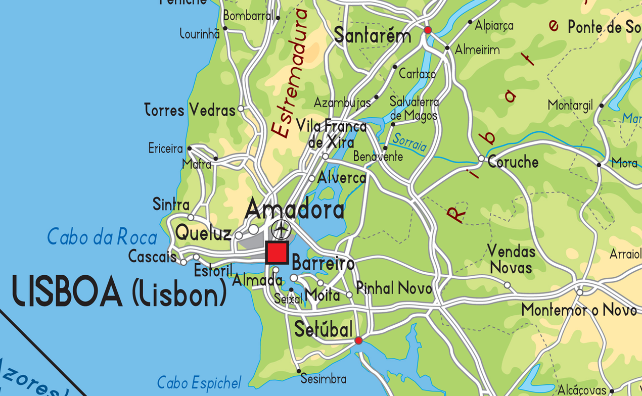 Portugal Physical Map– I Love Maps
