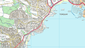 Torquay, Paignton and Brixham Coastal Area Map– I Love Maps