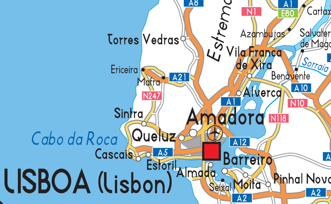 Portugal Road Map– I Love Maps