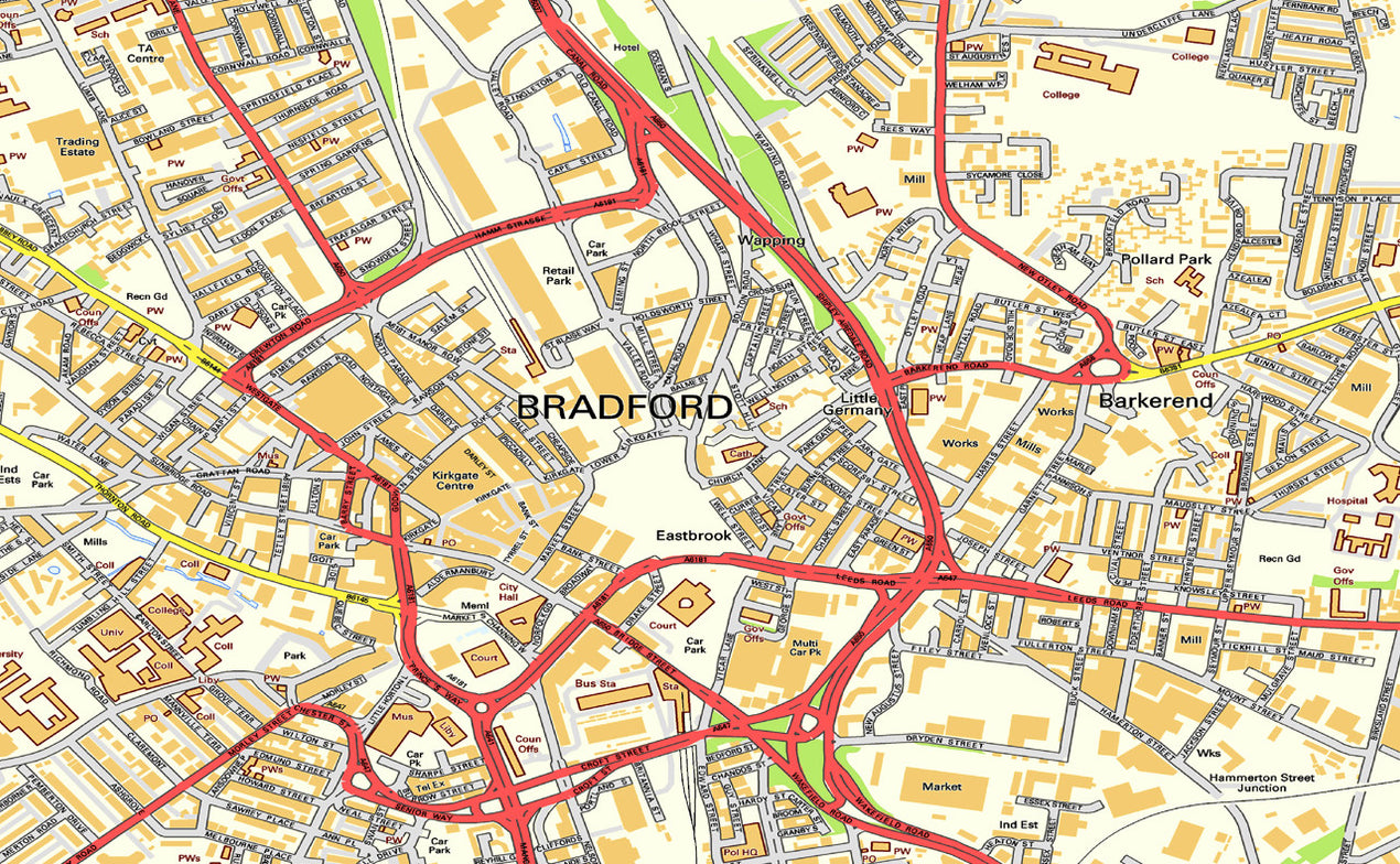Bradford Street Map– I Love Maps