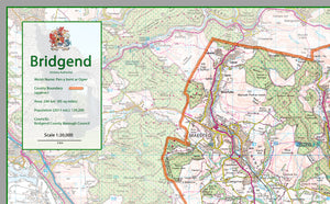 Bridgend County Map– I Love Maps