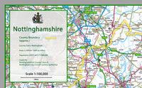 Nottinghamshire County Map– I Love Maps