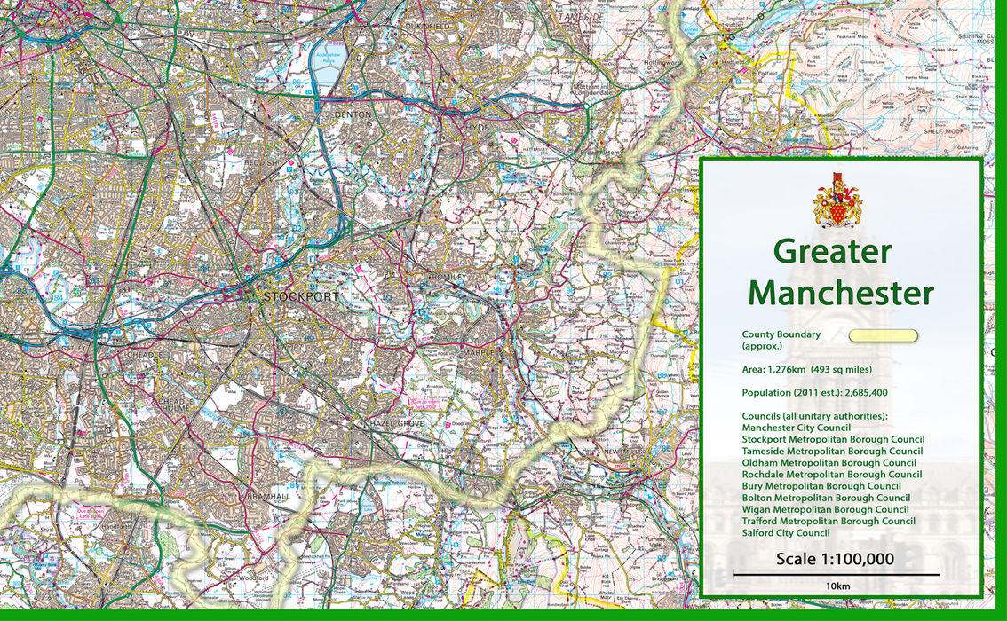 Greater Manchester Map– I Love Maps