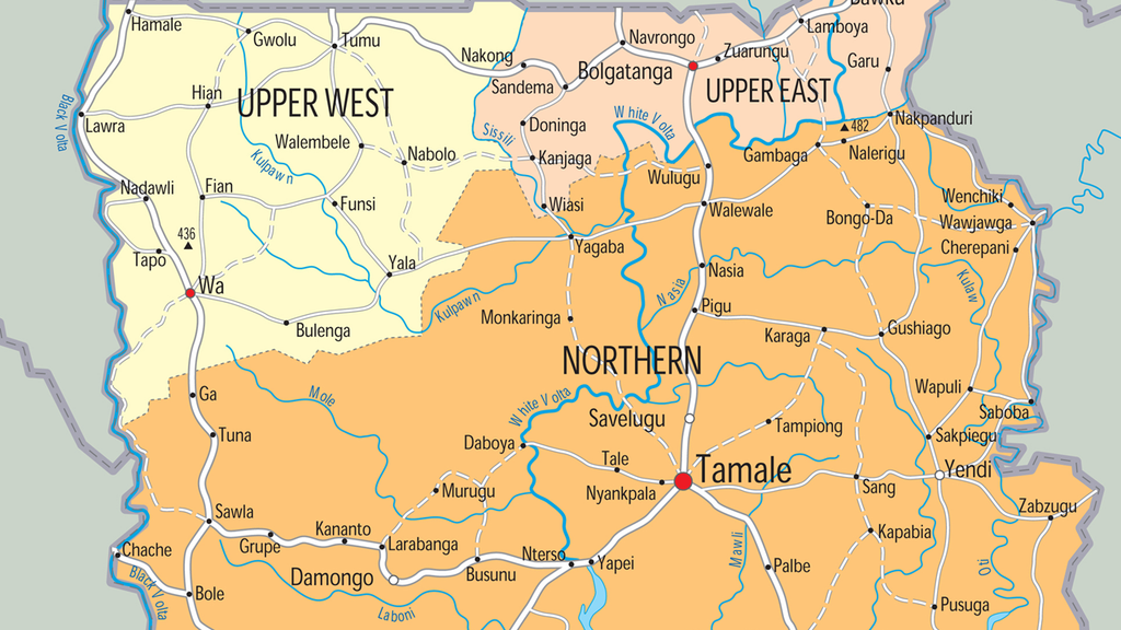 Ghana Poltical Map | I Love Maps