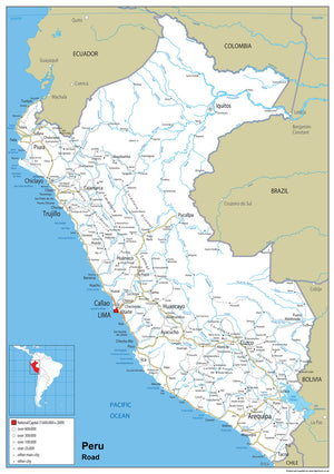 Peru Road Map– I Love Maps