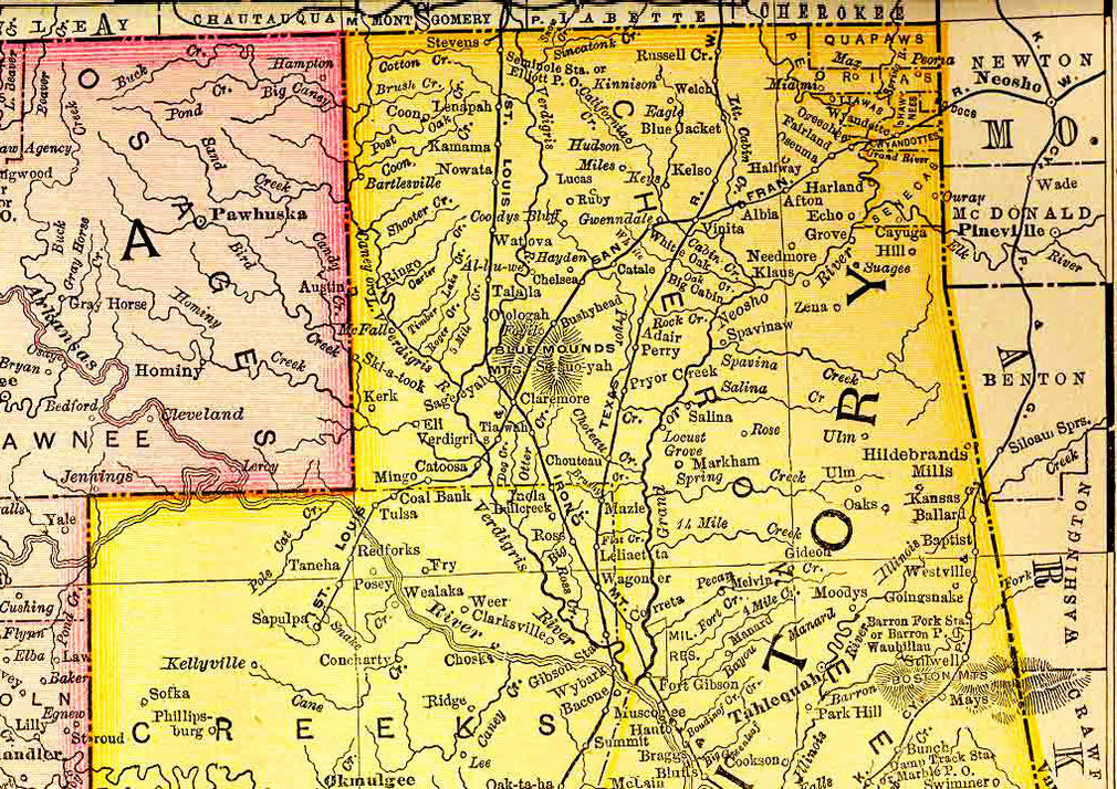 Western Portion of Oklahoma 1895 Map– I Love Maps