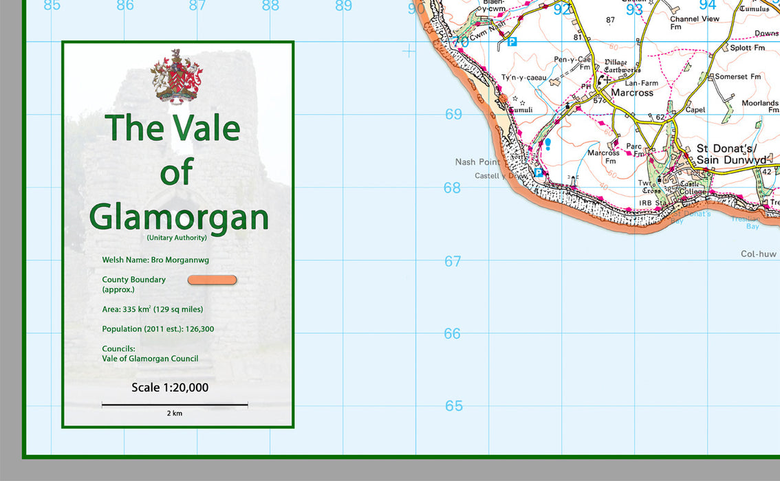 Vale of Glamorgan County Map– I Love Maps