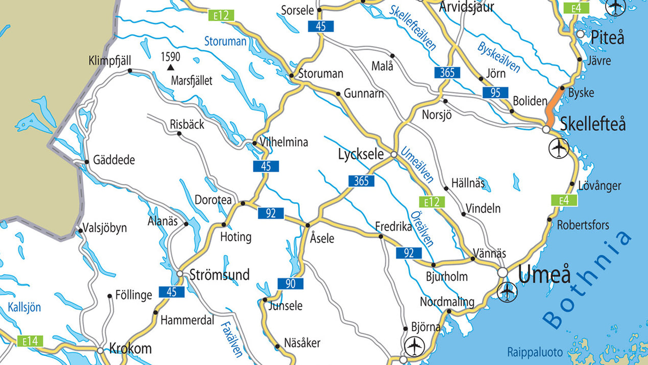 Sweden Road Map– I Love Maps