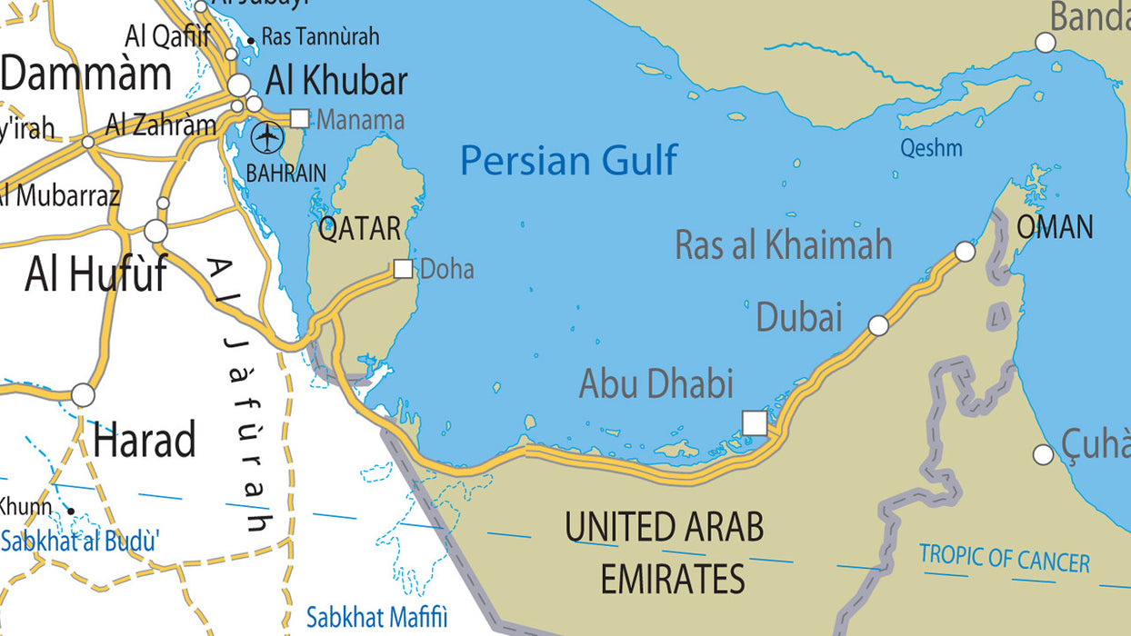 Saudi Arabia Road Map– I Love Maps