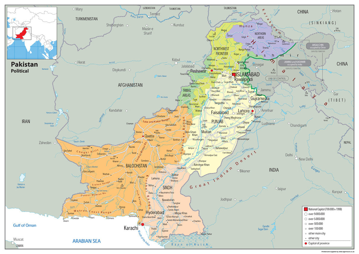 Pakistan Political Map– I Love Maps
