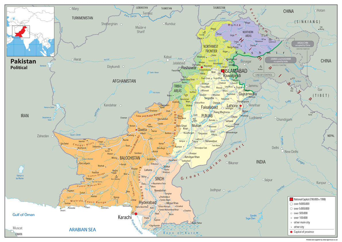 Pakistan Political Map– I Love Maps