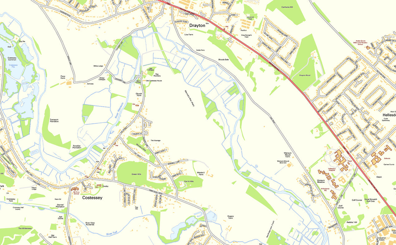 Norwich Street Map– I Love Maps