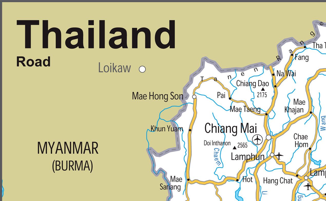 Thailand Road Map– I Love Maps