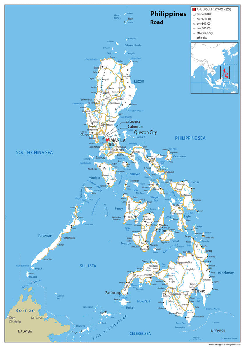 Philippines Road Map– I Love Maps