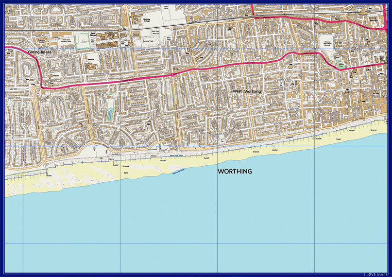 Personalised 4.3km x 3km 1:10 000 Ordnance Survey Map– I Love Maps