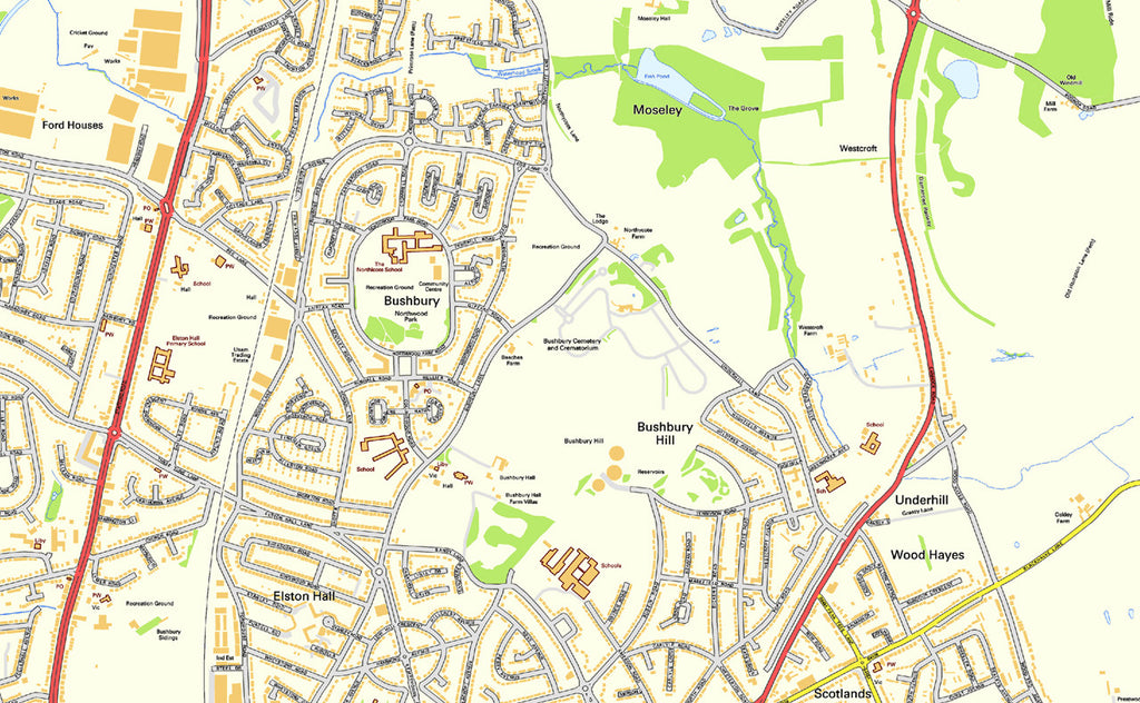 Wolverhampton Street Map | I Love Maps