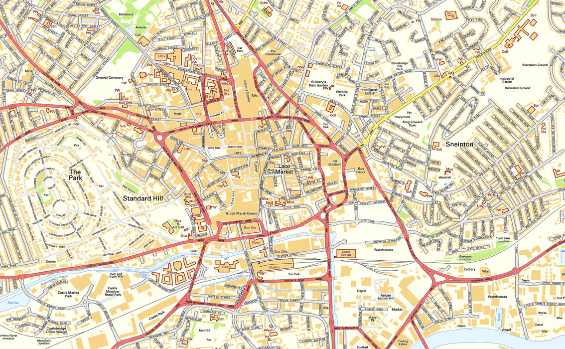 Nottingham Street Map– I Love Maps