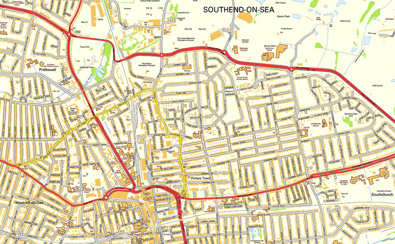 Southend on Sea Street Map– I Love Maps