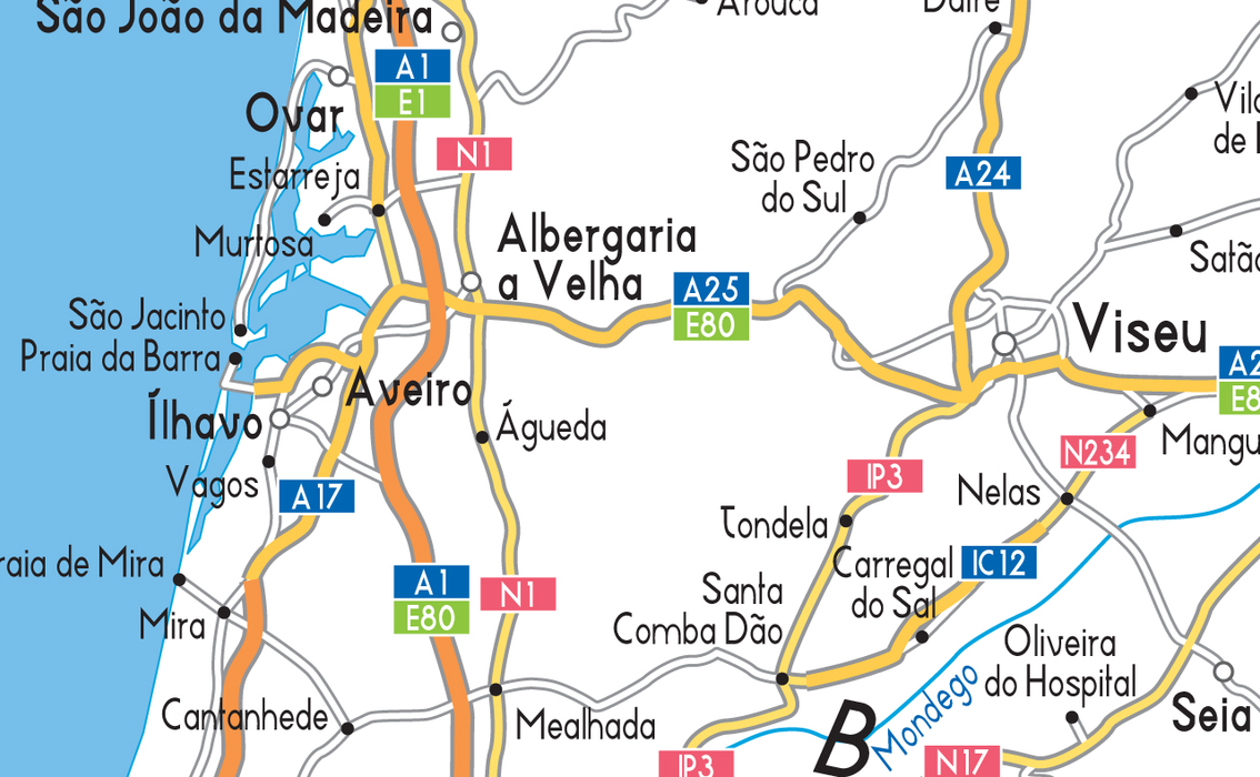 Portugal Road Map– I Love Maps