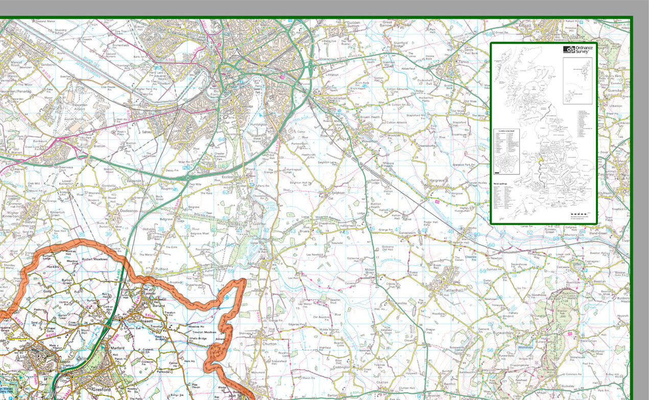 Wrexham County Map– I Love Maps
