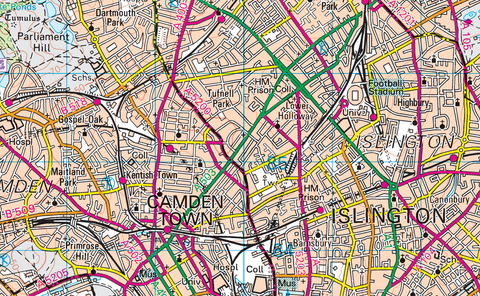 London Within the M25 Map | I Love Maps