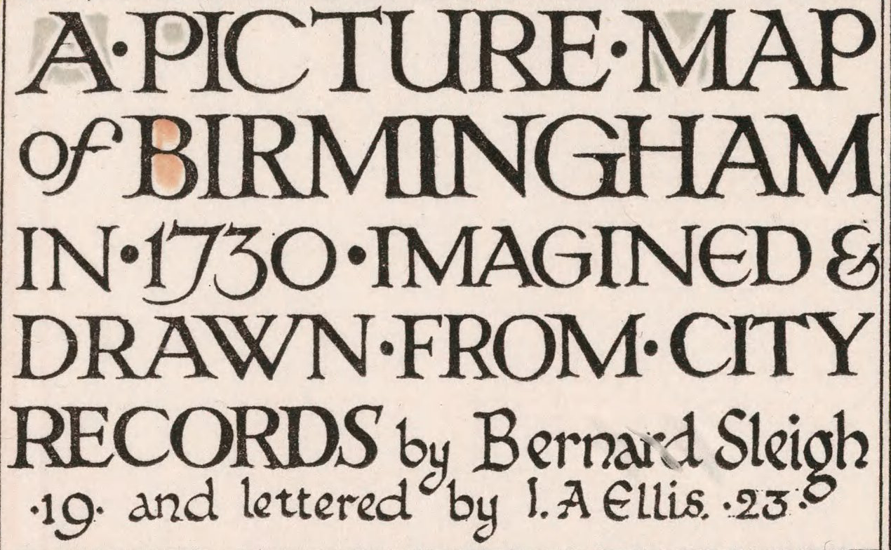 Birmingham Illustrated Map 1730– I Love Maps