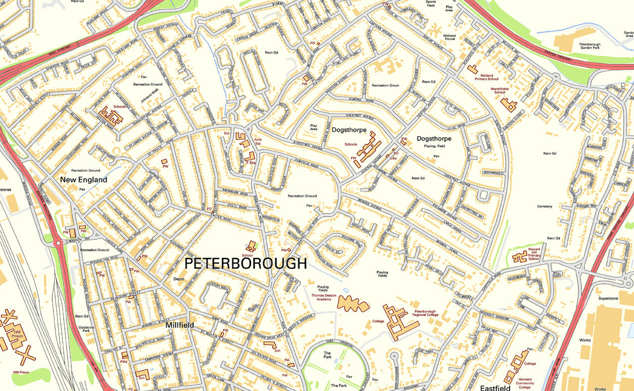 Peterborough Street Map– I Love Maps