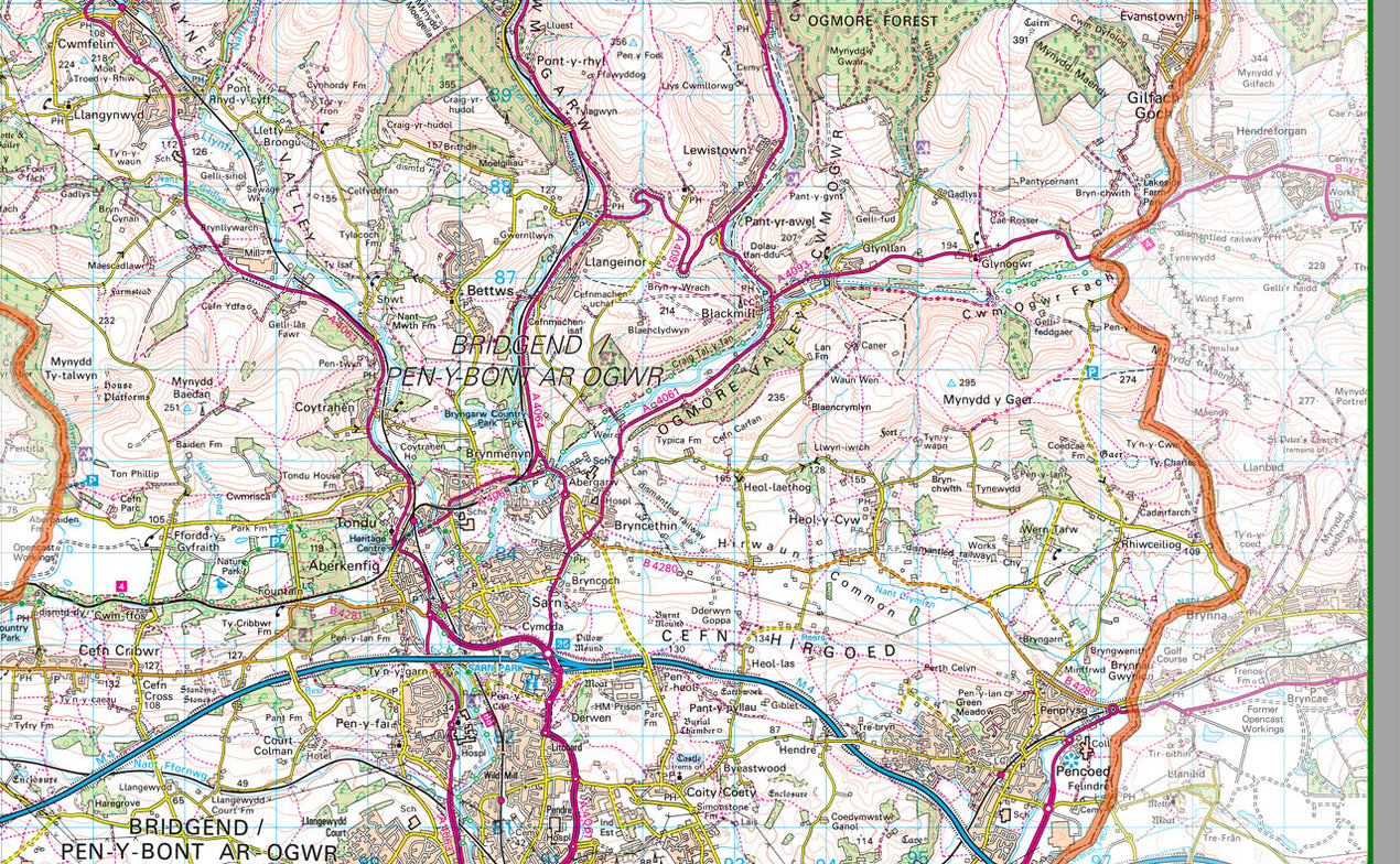 Bridgend County Map– I Love Maps
