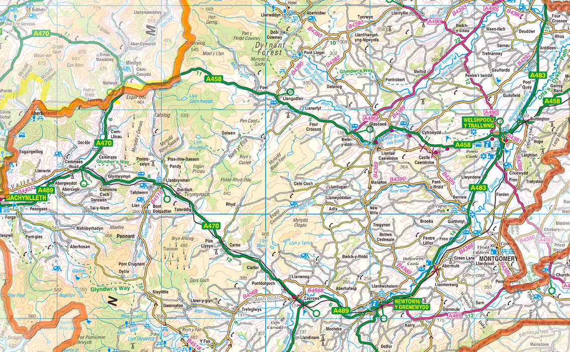 Powys County Map– I Love Maps
