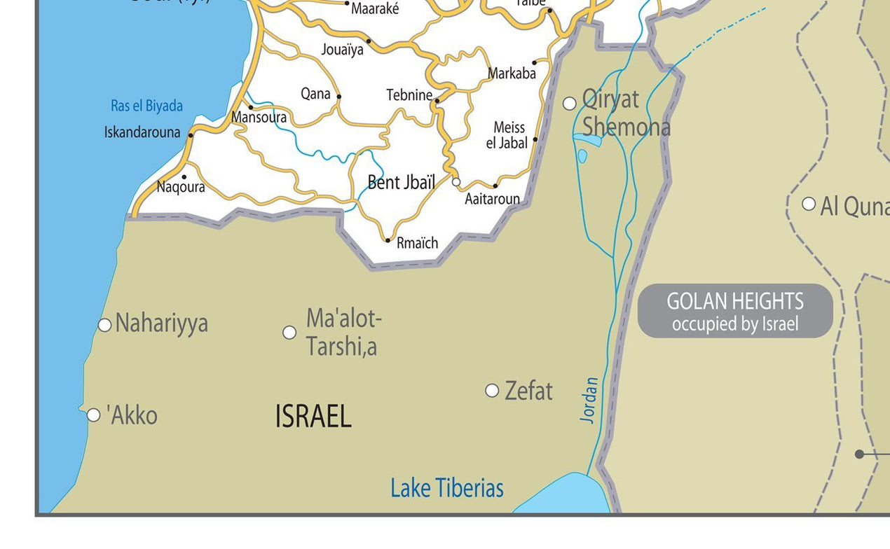 Lebanon Road Map– I Love Maps