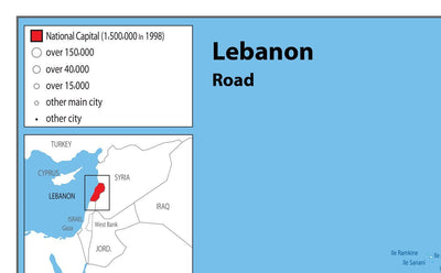 Lebanon Road Map– I Love Maps
