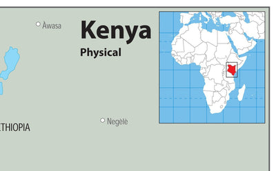 kenya physical political map