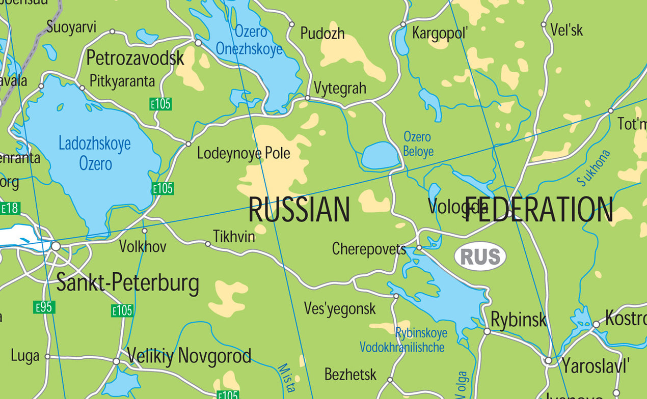 Northern Europe Physical Map– I Love Maps