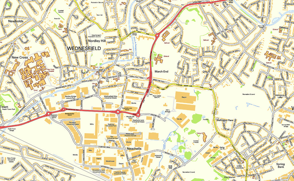 Wolverhampton Street Map | I Love Maps