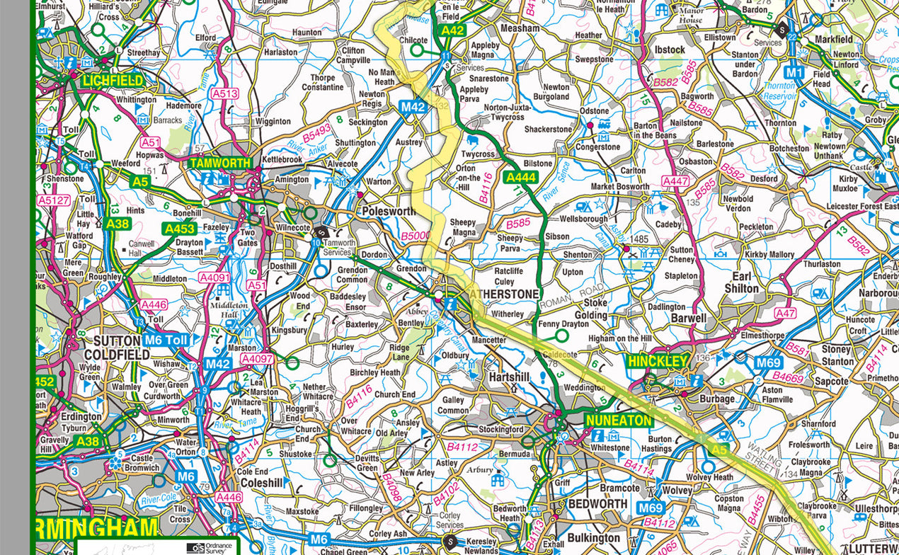 Leicestershire County Map– I Love Maps