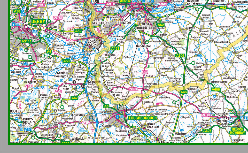 Nottinghamshire County Map– I Love Maps