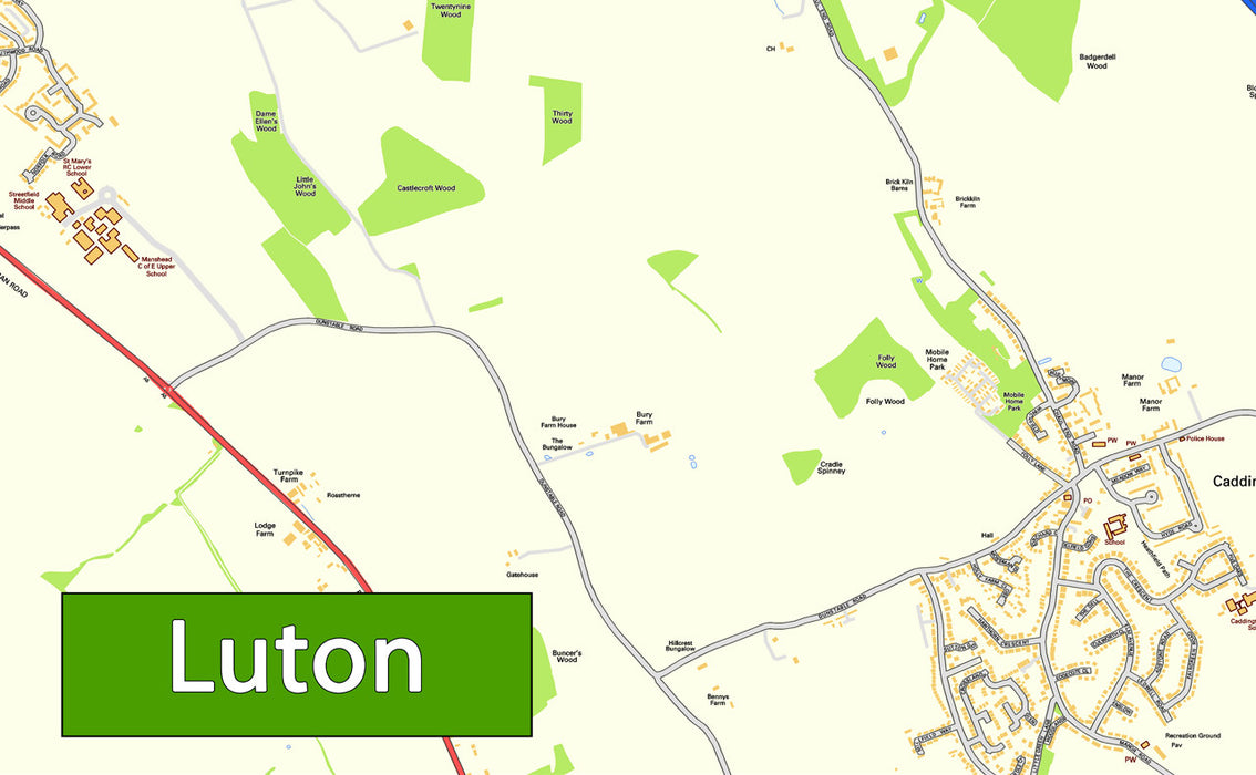 Luton Street Map– I Love Maps