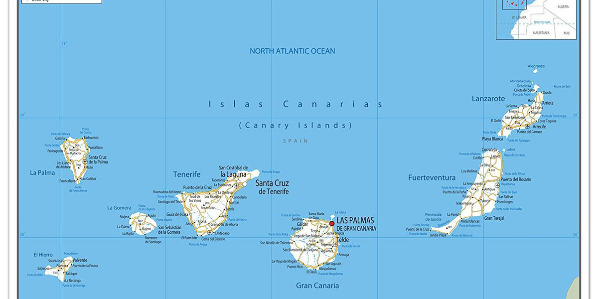 Canary Islands Road Map– I Love Maps