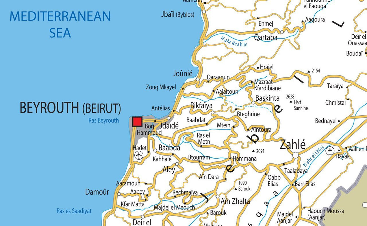 Lebanon Road Map– I Love Maps
