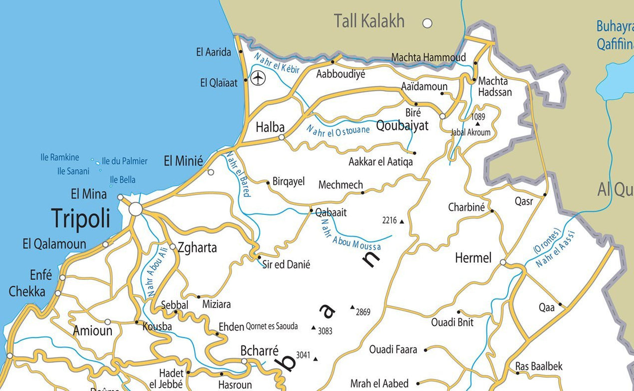 Lebanon Road Map– I Love Maps