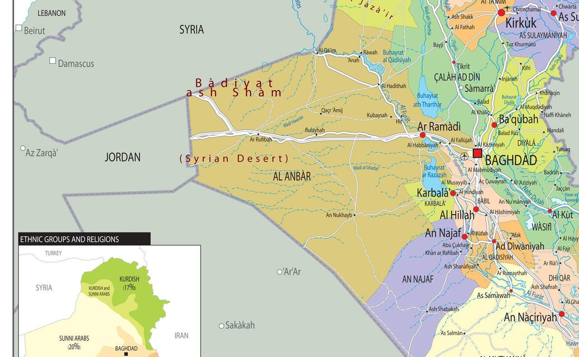 Iraq Political Map– I Love Maps