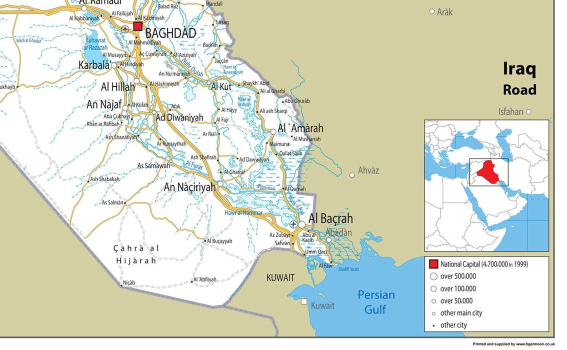 Iraq Road Map– I Love Maps