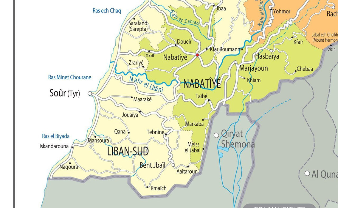 Lebanon Political Map– I Love Maps