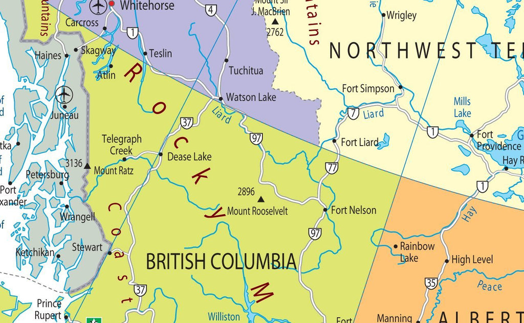 Political Map Of British Columbia