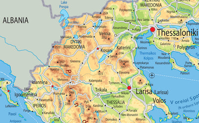 Greece Physical Map– I Love Maps