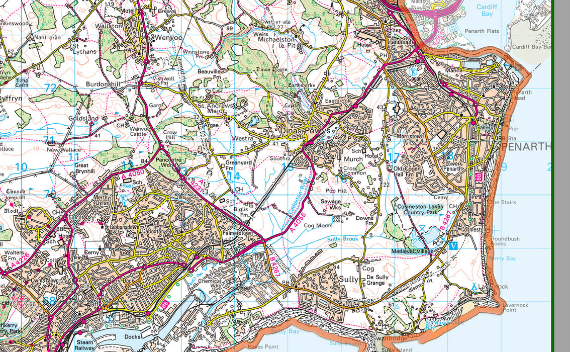 Vale of Glamorgan County Map– I Love Maps