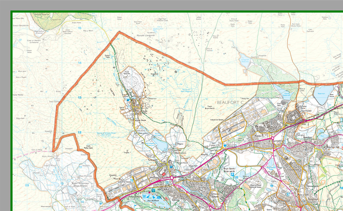 Blaenau Gwent County Map– I Love Maps