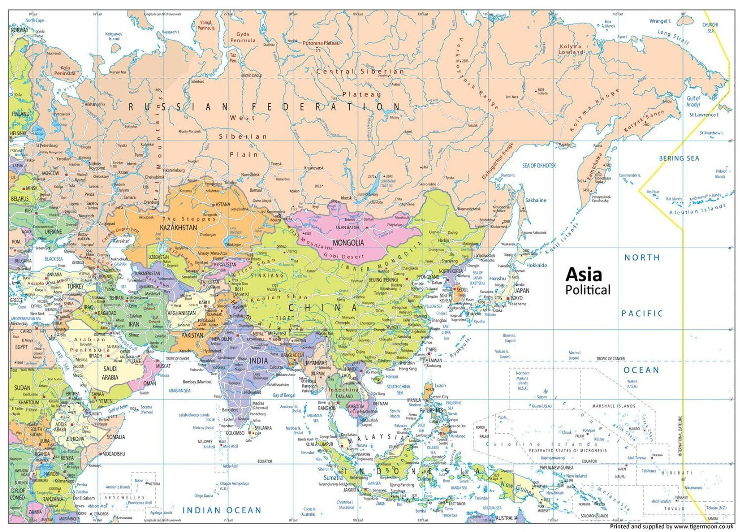 Asia Political Map– I Love Maps