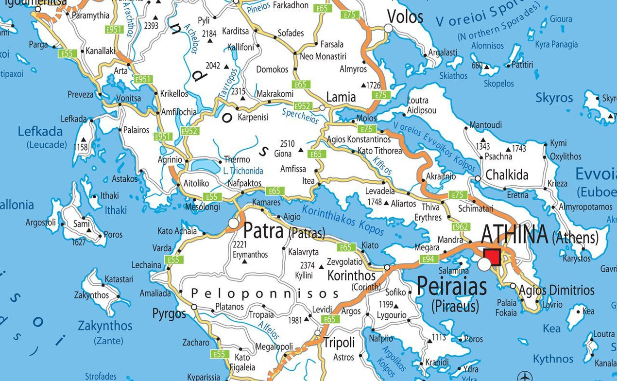 Greece Road Map– I Love Maps